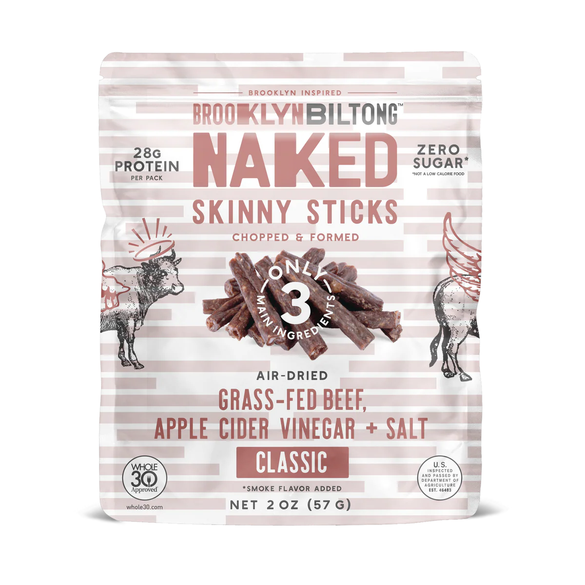 Naked Skinny Sticks – 2 oz x 8-pack – Brooklyn Biltong